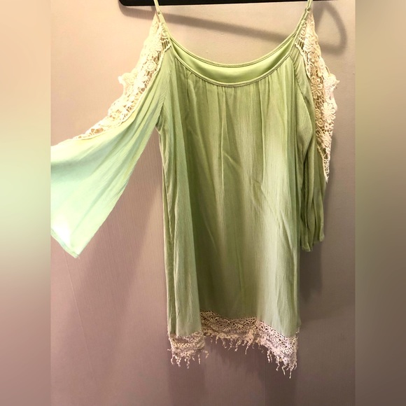 Alya | Dresses | Alya Mint Green Crochet Embroidered Dress | Poshmark